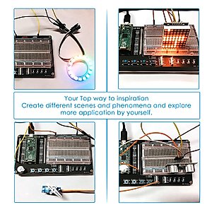 GeeekPi Micro Python Programing Kit for Raspberry Pi Pico, Breadboard, I2C 1602 LCD Display Module for Raspberry Pi Beginners & Software Engineer