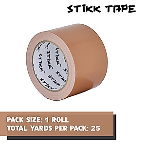 STIKK Duct Tape - Tan Duck Tape - 3 inch x 25 Yards - Heavy Duty Tape for Repairs, Household Projects - for Commercial HVAC and Construction - Effective Heavy Duty Waterproof Duct Tape