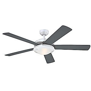 Westinghouse 7305500 Comet LED Ceiling Fan, 52 Inch, White, Frosted Glass