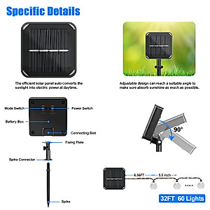 4-Pack 128FT 240 LED Solar String Lights Outdoor, Waterproof Crystal Globe Fairy Light Strings, Daylight White Shatterproof Patio Lights, 8 Lighting Modes Hanging String Lights for Porch Garden Party