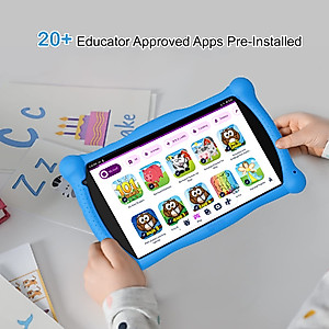 Contixo Kids Tablet, V10 7 Inch Tablet for Kids and Smart Watch Bundle, 2GB 32 GB Toddler Tablet with Bluetooth, with Smart Watch That Touch Screen, Camera, Video and Audio Recording, MP3 Player