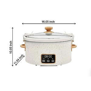 Pioneer Woman 6 QT Slow Cooker, Locking Lid, Removable Crock, Digital