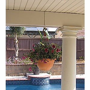 Solid White (6 Pack) Alumahangers ® Made in USA. Powder Coated Steel for Non Insulated Solid Patio Cover Hanger - Easy to use and Great for The Heavier Decorating Items! 3"x 8"
