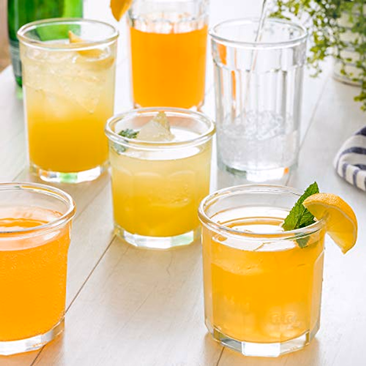 Luminarc Working Glass 16-Piece Assorted Glass Tumbler Set