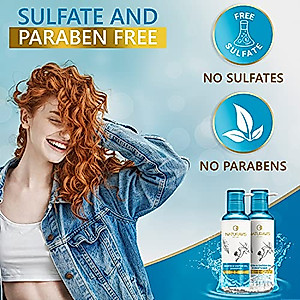 Biotin Shampoo and Conditioner Set with Castor Oil Sulfate Free for Men and Women - With Shea to Promote Intense Moisture for Hair