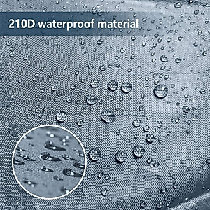 Yolaka Patio Cushion Storage Bag with Zipper and Handle for Outdoor Furniture Cushion 50 x 15 x 25 Inch Gray Waterproof