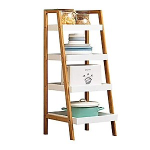 GELTDN 4 Shelf Bookcase, Multifunctional Ladder-Shaped Plant Flower Stand Rack Bookrack Storage Shelves, Perfect Storage, for Home Office Use
