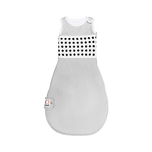 Nanit Breathing Wear Sleeping Bag – 100% Cotton Baby Sleep Sack - Works Pro Baby Monitor to Track Breathing Motion Sensor-Free, Real-Time Alerts, Size Small, 3-6 Months, Pebble Grey
