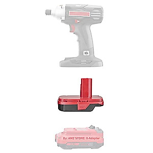 X-Adapter 1x Adapter Only Fits Craftsman 19.2v Old Style Cordless Tools Compatible with V20 New 20v Lithium Batteries -, BLACK&RED