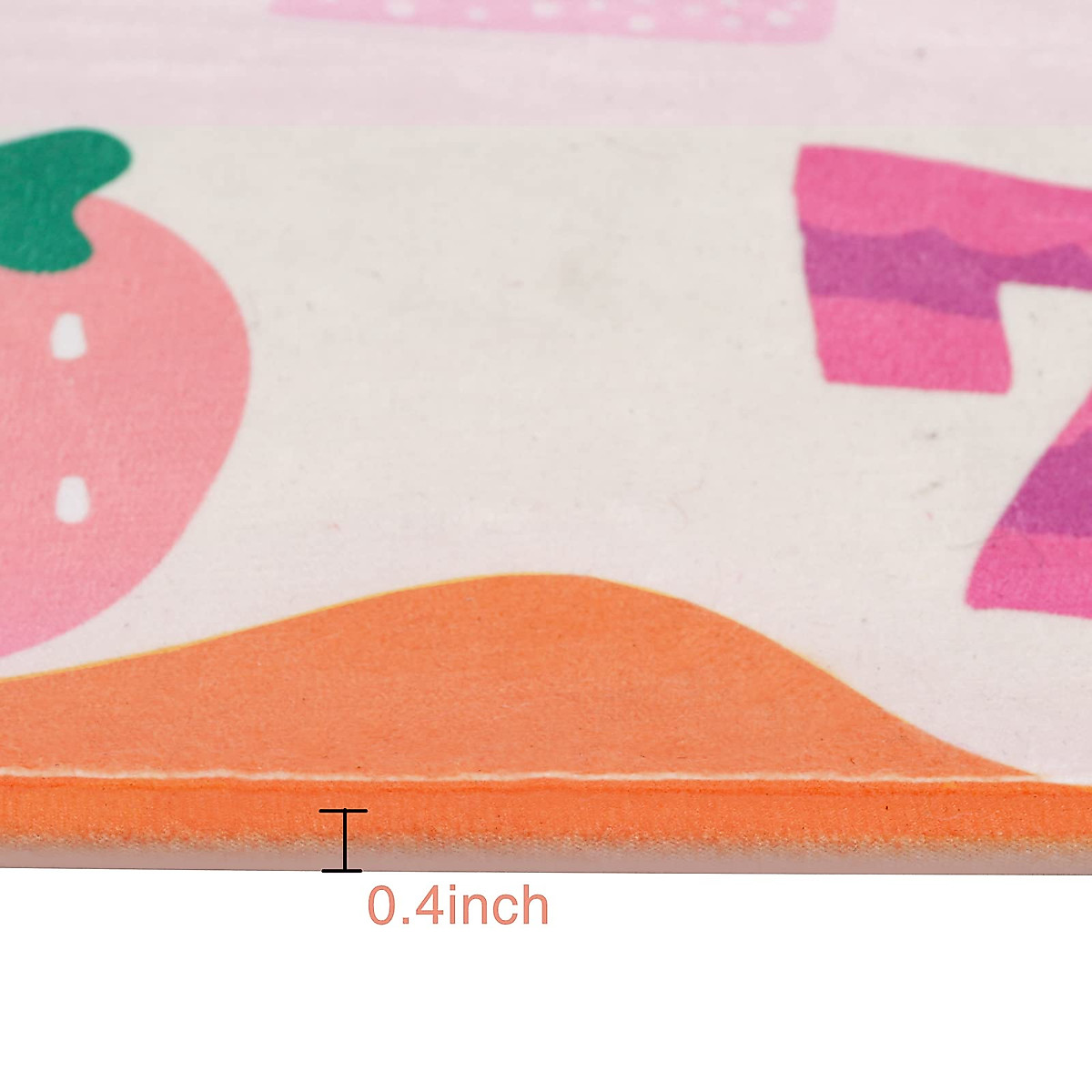 LTKOUGFAM ABC Kids Play Rug, Large Soft Educational Learning Space Mat, Non-Slip Cute Baby Floor Toddler Numbers Mat Area Rug for Kids Living Room Playroom Classroom Decor (Orange, 59" x 78" L)