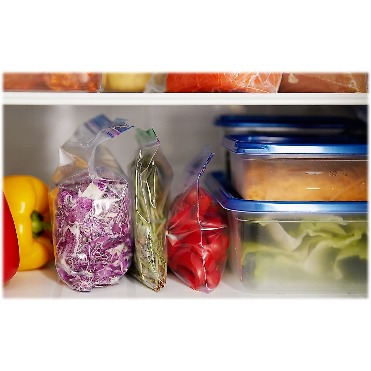 Ziploc Sandwich and Snack Bags with EasyGuide Texture, Plastic Storage Bags with Grip 'n Seal Technology, 280 Bags Total