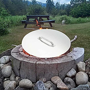 Fire Pit Lid Round 20" Fire Pit Ring Cover 1.5mm Thick Stainless Steel Fire Pit Burner Cover for Round Patio Fire Pits