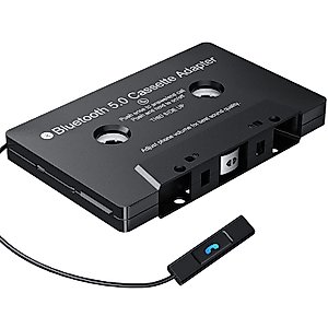 DIGITNOW Car Audio Cassette Receiver, Bluetooth 5.0 Cassette Aux Adapter for Listening Mobile Phone Music and Car Voice Handsfree, Black