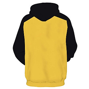 DAVIKO Men's Hoodie Long Sleeve Hooded Sweatshirt for Men Pullover Halloween Costumes Unisex Gold