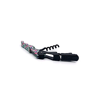 Pulltap's Genuine Floral 900 Collection Corkscrew Wine Key Bottle Opener (Flower Black)