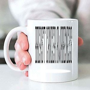 Breast Cancer Awareness Gift, for Wife's Graduation - Flag Pink Ribbon Sweat for Men & Women 11 Oz White Ceramic Coffee Mug