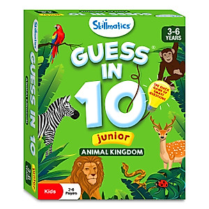 Skillmatics Card Game - Guess in 10 Junior Animals for Kids, Boys, Girls Who Love Educational Toys, Travel Games, Gifts for Ages 3, 4, 5, 6