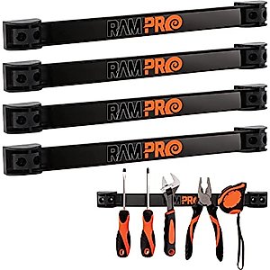 12" Magnetic Tool Holder Strip - A Tool Magnet Bar for Garage Organization, Shop Organization, and Workbench Accessories - Best Gift for Men - Easy To Install in Workshop - Mounting Screws Included.