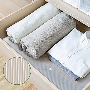 Shelf Liner Kitchen Drawer Mats, Double Sided Non-Slip Drawer Liner, Washable Oil-Proof Refrigerator Mats Non-Adhesive Liner Table Place Mats for Cupboard, Cabinet, Drawer (11.8 x 78.7 inches)