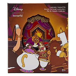 Loungefly Disney Beauty and the Beast Fireplace Scene 3" Collector Box Pin