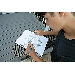 UCreate Poly Cover Sketch Book, Heavyweight, 9" x 12", Black, 75 Sheets