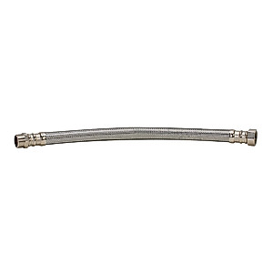 Fluidmaster B3H18 Water Heater Connector, Braided Stainless Steel - 3/4 Male Iron Pipe Thread x 3/4 Female Iron Pipe Thread, 18-Inch Length