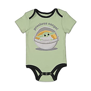 STAR WARS The Mandalorian The Child Baby Boys 4 Piece Layette Set: Bodysuit T-Shirt Pants Mix N' Match 12 Months