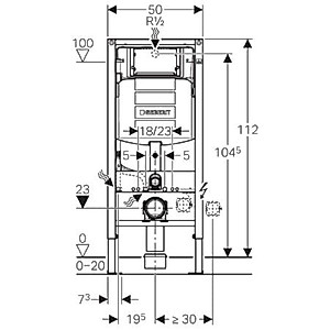 Geberit Duofix 111.374.00.5聽Mounting Bracket with Sigma Cistern UP320) 12聽cm Height 112聽cm