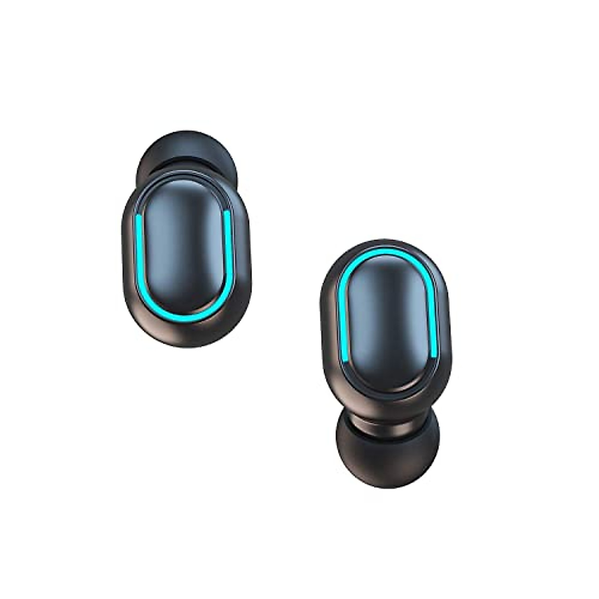 miumiupop Wireless Bluetooth Earbuds, Immersive Bass Stereo Noise Cancelling Headphones, Portable Charging Case with LED Display, Headset for Sports, Home, Work Black (T11)