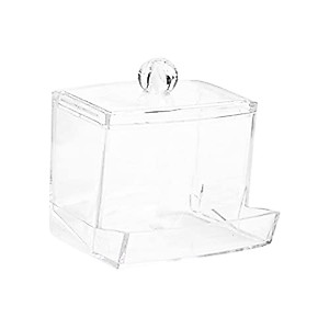 Fenteer Rutin Chicken Feeder Food Dispenser Clear Acrylic for Coop Cockatiel Feeding Supplies, Without Screws