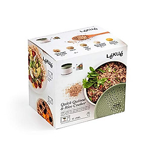 Lekue Microwave Rice, Grain & Quinoa Cooker, one size, Green
