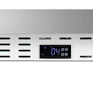 Summit Appliance SCR504SSTBADA 21" Wide Built-in Undercounter ADA Compliant Commercial All-refrigerator with Stainless Steel Door, Front Lock, Automatic Defrost and White Cabinet