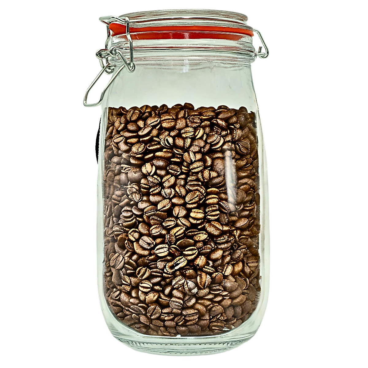 Generic Airtight wide mouth glass jar with lid 51oz 1.5 liter set of 2. Clear Glass Kitchen, Pantry Organizer. Keep your food, grains coffee, tea, cookies and candies dry, fresh. (Oval PC11002-C)