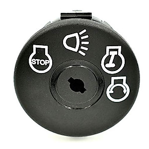 HD Switch - Starter Ignition Switch - w/DUST Shield - Replaces Husqvarna Jonsered Dixon AYP Sears Craftsman 163968, 175566, 532163968, 532175566, 12163 w/ 1 Umbrella & 1 Steel Key & Free Carabiner