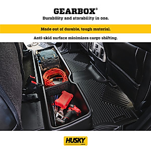 Husky Liners Gearbox Storage Systems | Under Seat Storage Box - Black | 09011 | Fits 2007-2013 Chevrolet Silverado/GMC Sierra 1500, 2007-2014 Chevrolet Silverado/GMC Sierra 2500/3500 Extended Cab 1 Pcs