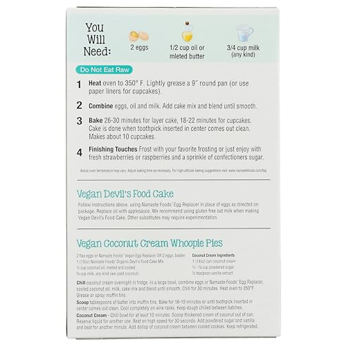 Namaste Foods Organic Gluten Free Devil's Food Cake, 13 Ounces – Allergen Free