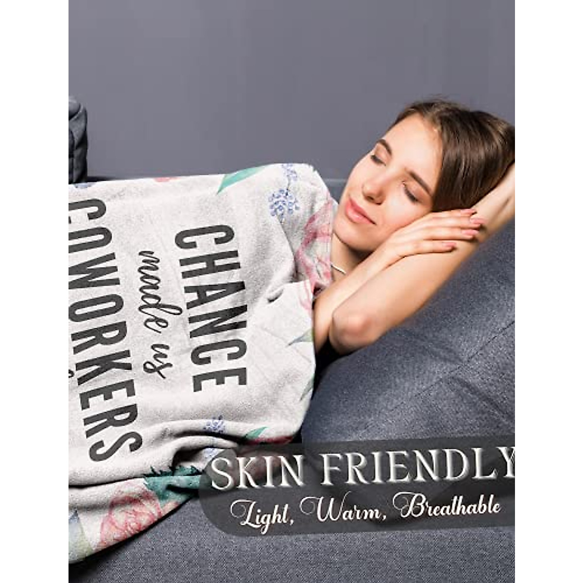 InnoBeta Coworker Leaving Gifts for Women Flannel Blankets Throws, Going Away Gift for Coworker, Leaving Farewell New Job Presents (50"x 65") - Purple