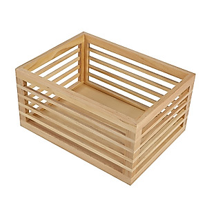 TOOL1SHOoo Bamboo Storage Organizer Bin For Kitchen Pantry Bathroom Slotted Cabinet Shelf 6 Pack Natural Bamboo Storage Organizer Bin For Kitchen, Pantry, Bathroom