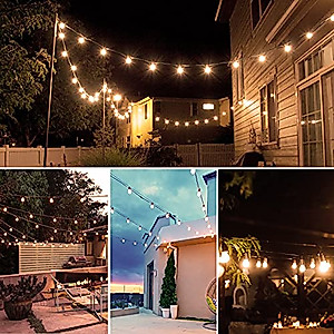 alitade 96FT LED Outdoor String Lights with Dimmer & Timer, Shatterproof IP65 Outdoor Lights for Patio Lights Outdoor Waterproof, Outside Lights for Outdoor Lighting, Hanging Backyard Porch Lights