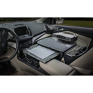 AutoExec AUE10760 GripMaster Car Desk Realtree Edge Camouflage with Built-in 200 Watt Power Inverter and Printer Stand