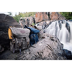 Frost River Isle Royale Mini Bushcraft Backpack - Durable Waxed Canvas Outdoor Hiking Pack, 18 Liter, Field Tan