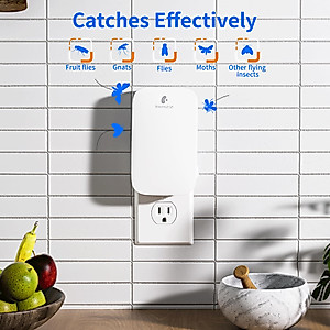 Kiwinurse Bug Zapper Indoor Plug in - 3000V Fly Zapper Flying Insect Trap for Flies, Fruit Flies, Gnats, Moths for Indoors with Lights