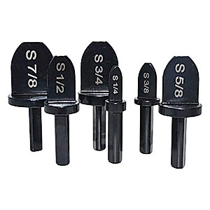 Swaging Tool Drill Bits, 6pcs Manual Copper Pipe Swaging Tool Drill Bit Set Portable Bearing Steel Repairing Set Include 7/8'', 3/4'', 5/8'', 1/2'', 3/8'', 1/4'' Bits