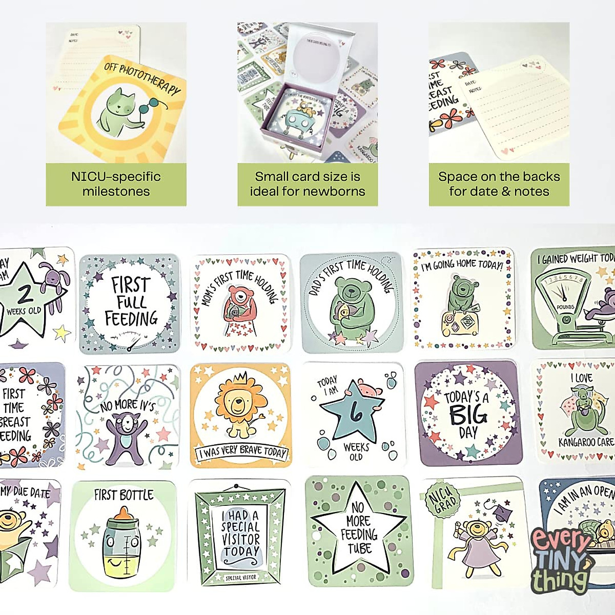NICU Photo Cards from Every Tiny Thing - Celebrate The Special Milestone Moments in The Neonatal Intensive Care Unit