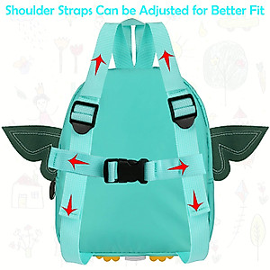 Yuepin Backpack Leash for Toddlers + Anti Lost Wrist Link, Owl Kids Backpack Harness with Leash for 1-5 Years Old Boys and Girls Christmas Gift (Owl Blue)