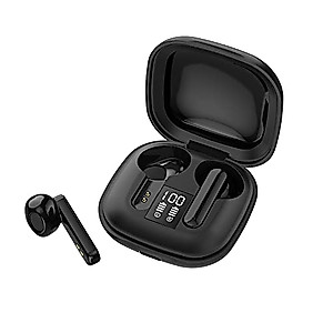 Hoseili 【2022new editionBluetooth Headphones.Bluetooth 5.2 Wireless Earphones in-Ear，LED Power Display IPX7 Waterproof Band Microphone Touch Control Portable Charging Case for iOS Android PC. YJ1