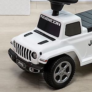 Aosom Kids Ride on Push Car, with Engine Sounds & Under-Seat Storage, Foot-to-Floor Ride on Sliding Car with Horn, Sit and Scoot Ride on Toy, Ages 1.5-3 Years, White