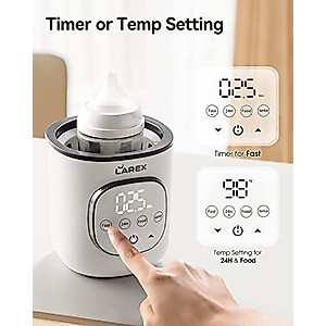 Bottle Warmer, Fast Baby Bottle Warmer for Breastmilk and Formula, with Timer and Accurate Temp Control, 8-in-1 Baby Milk Warmer BPA Free with Digital Display, Bottle Warmers for All Bottles