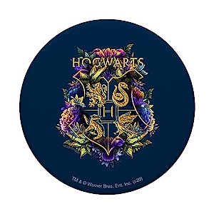 Harry Potter Hogwarts Multi-Colored Floral Crest PopSockets Swappable PopGrip