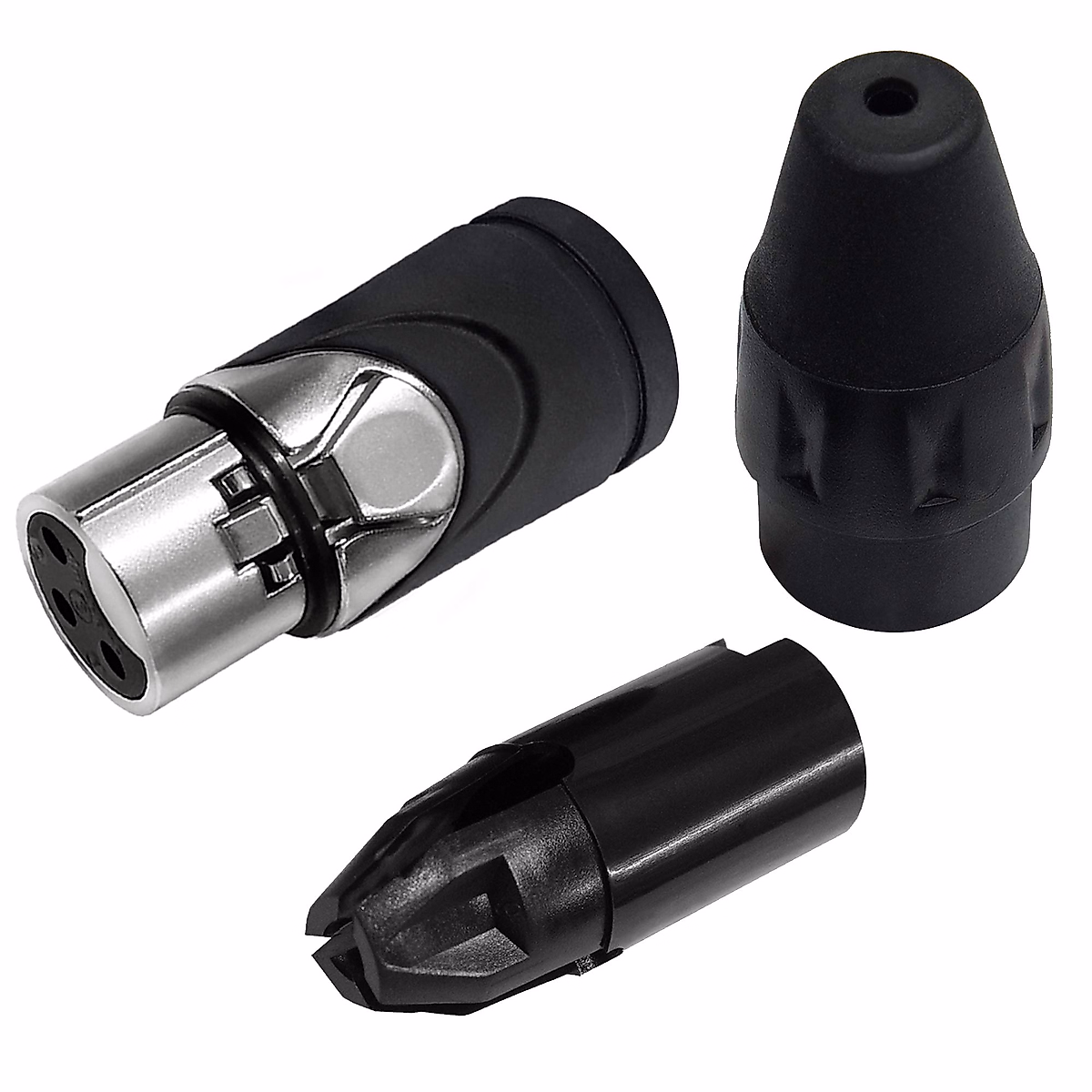 4 Units - 10 Foot - Gotham GAC-4/1 (Black) - Star Quad, Dual Shielded Balanced Male to Female Microphone Cables with Amphenol AX3M & AX3F Silver XLR Connectors - Custom Made by WORLDS BEST CABLES